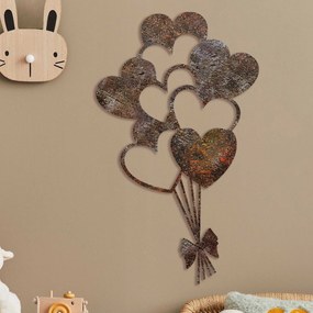 Nástěnná kovová dekorace Rusty Heart 1 vícebarevná