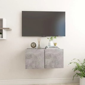 vidaXL Závěsná TV skříňka 60 x 30 x 30 cm [804523] Barva: Betonová šedá