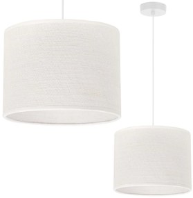 Závěsné svítidlo Juta, 1x bílé jutové stínítko, (fi 20cm), w