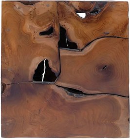 Stolička hnědá 40x40x45 cm masivní teak 243472