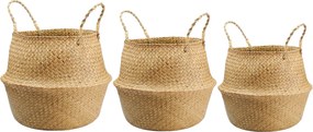 Tutumi Tutumi, sada přírodních košů Boho 3ks 322161, hnědá, HOM-06668