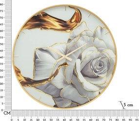 Nástěnné hodiny Glass Rose 80 cm vícebarevné/zlaté