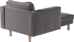 Potah na IKEA Norsborg šezlong s loketními opěrkami barva hnědá látka sametová