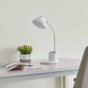 Stolní LED lampa Lindby Zephyra, bílá, CCT, stmívatelná
