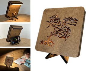 Li-Go "Drak" lampa 19x19 cm provedení povrchu: dub světlý