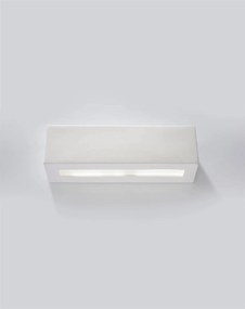 Nástěnné svítidlo Vega, 1x bílé keramické stínidlo