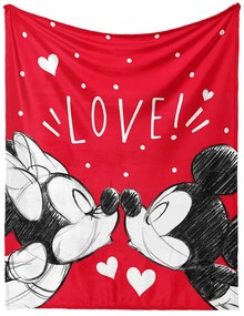 Dětská deka Mickey a Minnie Mouse Love 130x160 cm