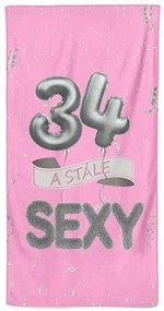 Osuška Stále sexy – růžová (věk: 34, Velikost osušky: 70x140cm)