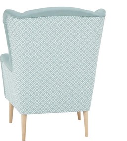 Kondela Designové křeslo, látka mentolová/vzor, BELEK