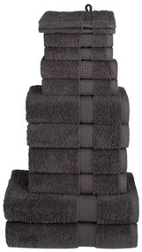 12dílná sada ručníků Premium SOLUND antracitová 600 g/m² 137571