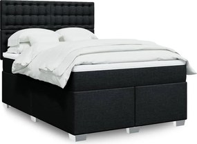 Box spring postel s matrací černá 140 x 190 cm textil 3290499