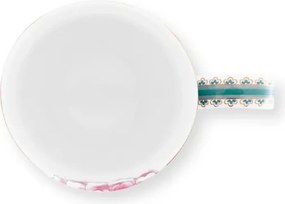 Pip Studio Blushing Birds XL hrnek 440ml, khaki (krásně zdobený hrnek 440ml)