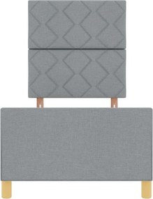 Rám postele s čelo Světle šedá 80 x 200 cm textil 3344760