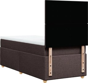 Box spring postel s matrací tmavě hnědá 80x200 cm textil 3291103