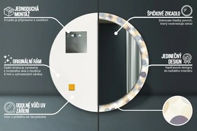 Kulaté dekorativní zrcadlo Geometrická kola fi 100 cm