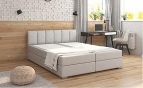 Boxspringová postel 160x200, světle šedá, RIANA KOMFORT