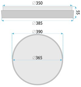 Toolight Stropní osvětlení Modern D10 G116-C 40CM dekor dřeva