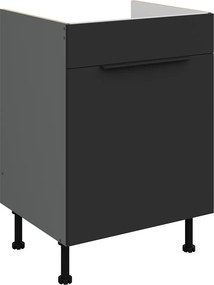 ARIA ab | dolní skříňka 60 ZL 1S dřezová | 60 cm | PREMIUM BOX | antracit/černá