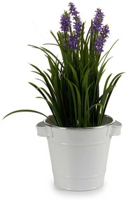 Obal na květináč ve tvaru keblíku, cínový, bílý, Ø 15 cm
