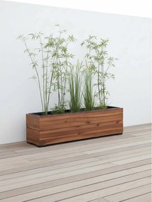 Dřevěný truhlík KAJIX, dřevo, šířka 82 cm, hnědý