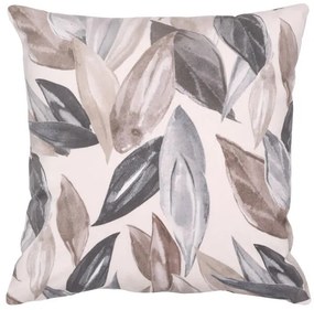 SCANquilt povlak VELVET leaves béžovohnědá 50 x 50 cm