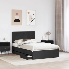 Rám postele se zásuvkou Černá 120 x 190 cm Inženýrské dřevo 3412617