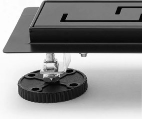 Rea PRO Black Matt, lineární odtokový žlab 70cm, vzor Greek, černá matná, REA-G8024
