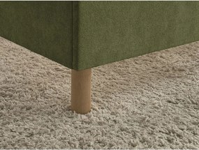 Zelená čalouněná čalouněná dvoulůžková postel s roštem 140x190 cm Mara – Bobochic Paris