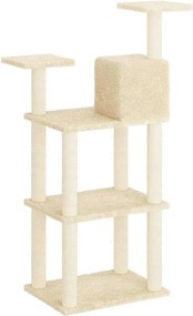 Škrabadlo pro kočky se sisalovými sloupky krémové 118,5 cm 171427