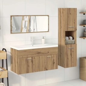 4dílná koupelnová sestava dub artisan kompozitní dřevo 3328916