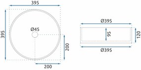 Skleněné umyvadlo na desku REA INGRID transparent