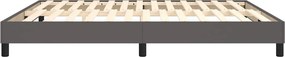Rám postele s boxspringem šedá 180 x 200 cm umělá kůže 3120716