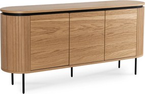 Komoda Beck 160 cm černá/dub přírodní