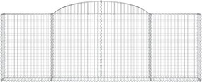 Klenuté gabionové koše 11ks 300x30x100/120cm pozinkované železo 3146530