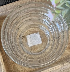 Čirý skleněný svícen Bellary stone - Ø 12*10 cm