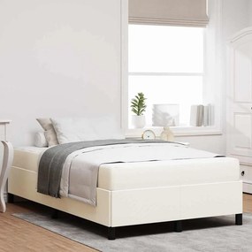 Rám postele s matrací Krémová 120 x 190 cm textil 3399112