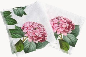 Sada lněných ručníků pro hosty Hydrangea, 2 díly