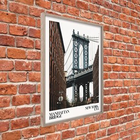 Tištěný obraz s rámem 50x70 cm NY Bridge – Styler