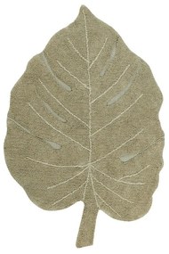 Khaki pratelný ručně tkaný bavlněný dětský koberec 120x180 cm Monstera Olive – Lorena Canals