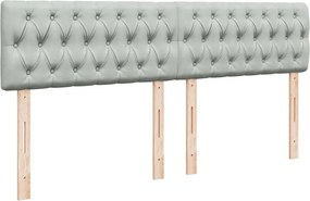 Box spring postel s matrací světle šedá 180x200 cm samet 3287812