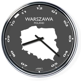 Kancelářské nástěnné hodiny: Warszawa (32 cm), Výběr barev Tmavé