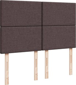 Box spring postel s matrací tmavě hnědá 140x200 cm textil 3292807