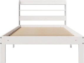Rám postele s čelem bílý 75 x 190 cm masivní borovice 3306773