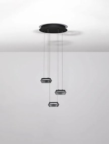 Matně černé skleněné LED stmívatelné závěsné svítidlo ø 35 cm Jailyn – Nova Luce
