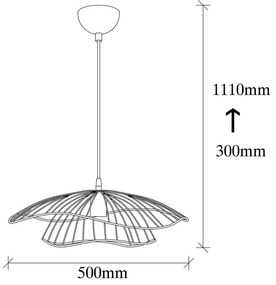 Černé závěsné svítidlo Opviq lights Tel, ø 50 cm