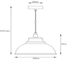 Lucide 34400/29/68 - Závěsné svítidlo ISLA 1xE14/40W/230V modré