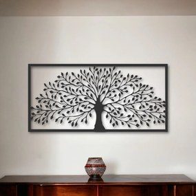 Strom života 10 - kovový obraz na zeď Velikost: 150cm, Barva: Black