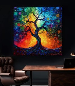 Obraz na plátně - Strom života Jemné doteky FeelHappy.cz Velikost obrazu: 40 x 40 cm