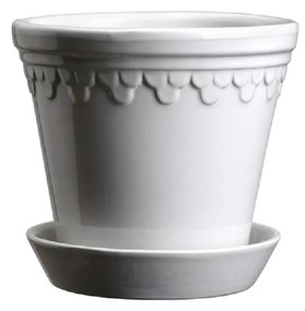 Květináč Kobenhavner glazovaný White 18 cm Bergs Potter