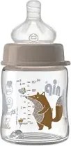 NIP Láhev kojenecká sklo široká silikon-S 120ml 0m+